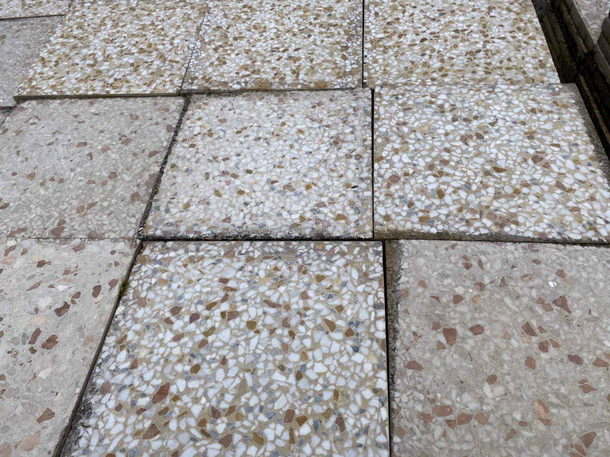 Antique & Reclaimed Reclaimed terrazzo tiles mixed lot of colour ...