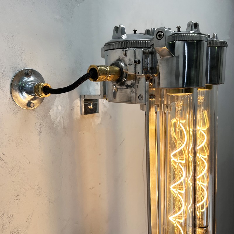 Antique & Reclaimed Aluminium Edison Flameproof Wall Strip Light by ...