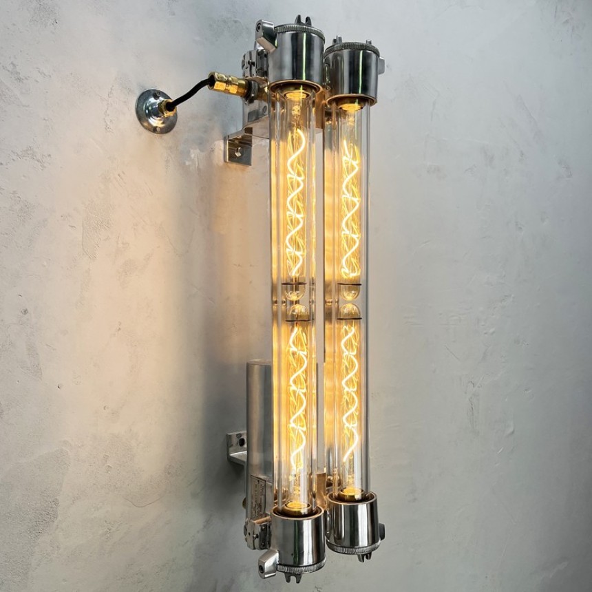 Antique & Reclaimed Aluminium Edison Flameproof Wall Strip Light by ...