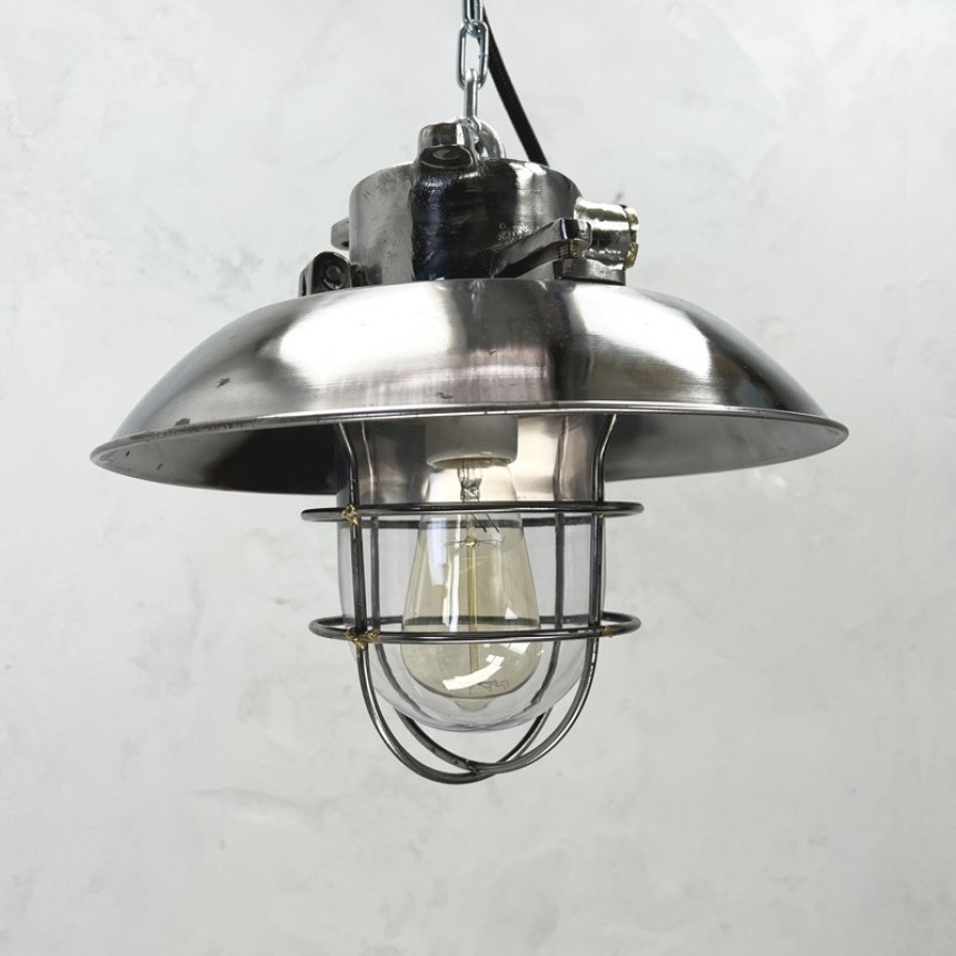 Antique & Reclaimed Steel Explosion Proof Cage Ceiling Pendant Light by ...