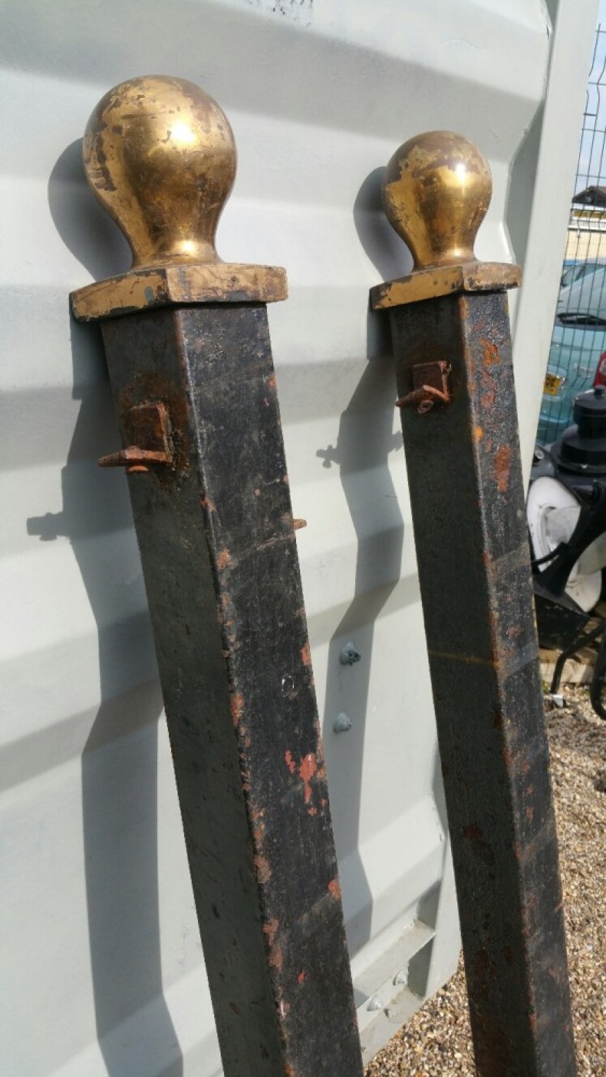 Antique & Reclaimed Brass Ball Top Posts, originally from the railings ...