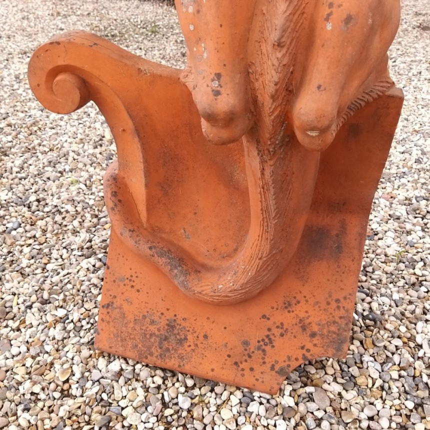Antique & Reclaimed original hand made clay dragon finial ridge tile ...