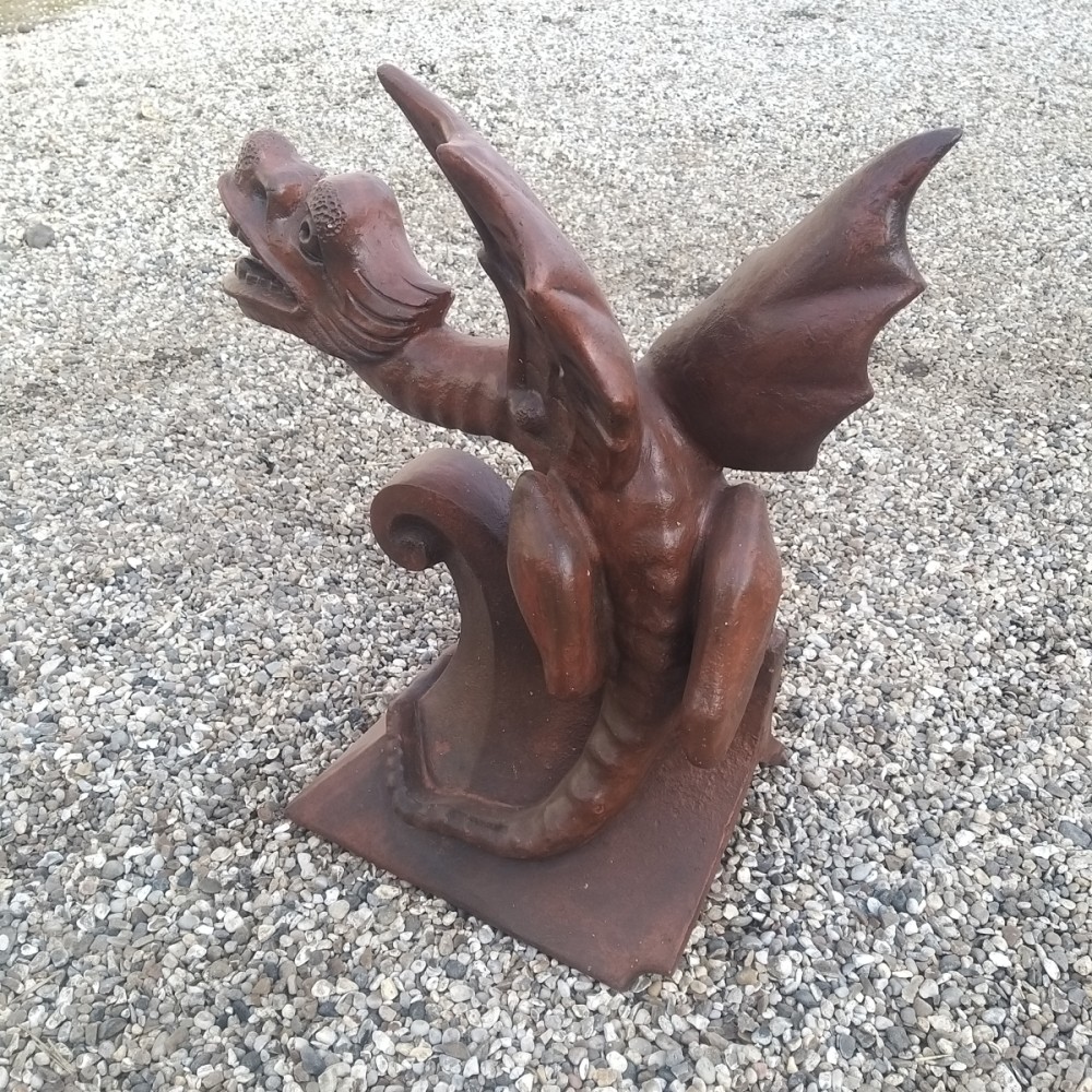 Antique & Reclaimed genuine original hand made clay dragon finial ...