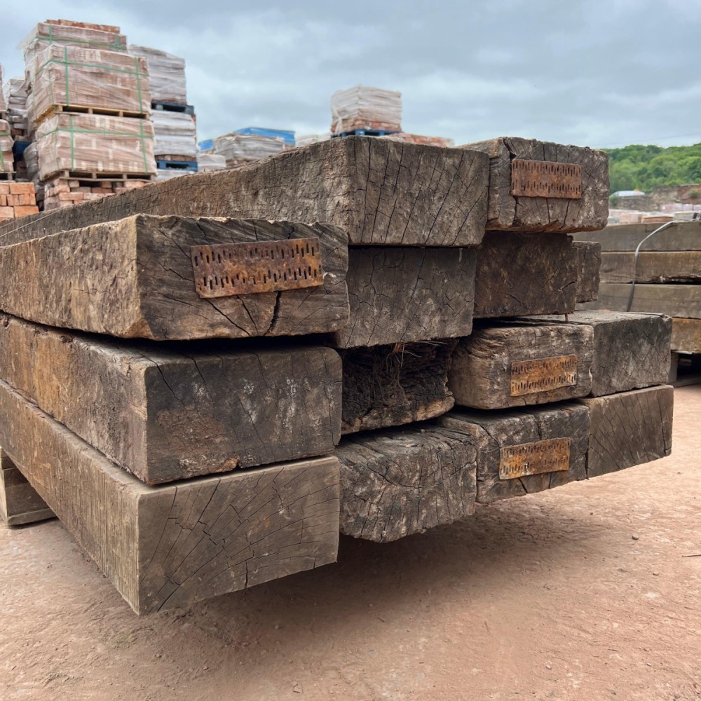 Antique & Reclaimed Reclaimed Oak Timber Railway Sleeper - Grade B ...