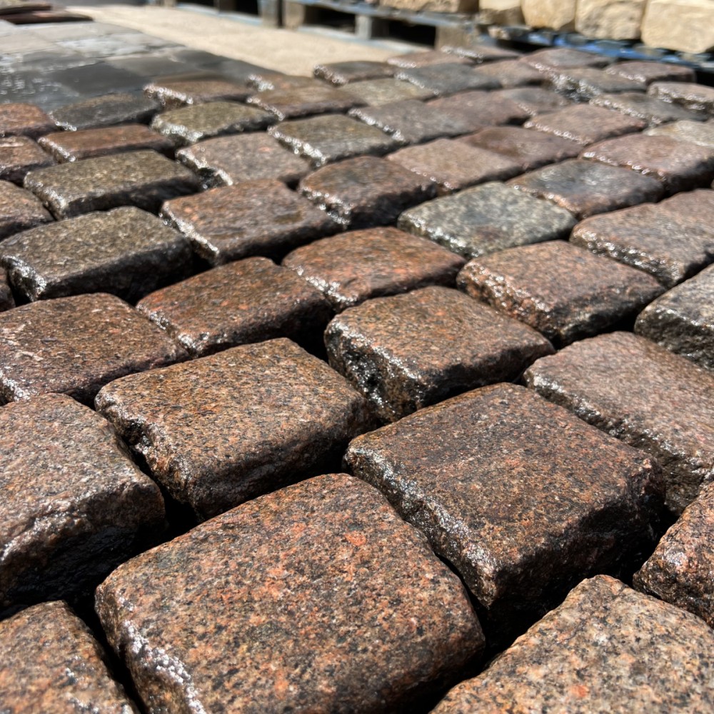 Antique & Reclaimed listings Reclaimed Pink 4” x 4” Cube Granite Cobble Setts...