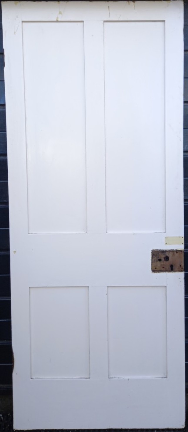 Antique & Reclaimed 3 matching Victorian 4 panel pine doors - SalvoWEB UK