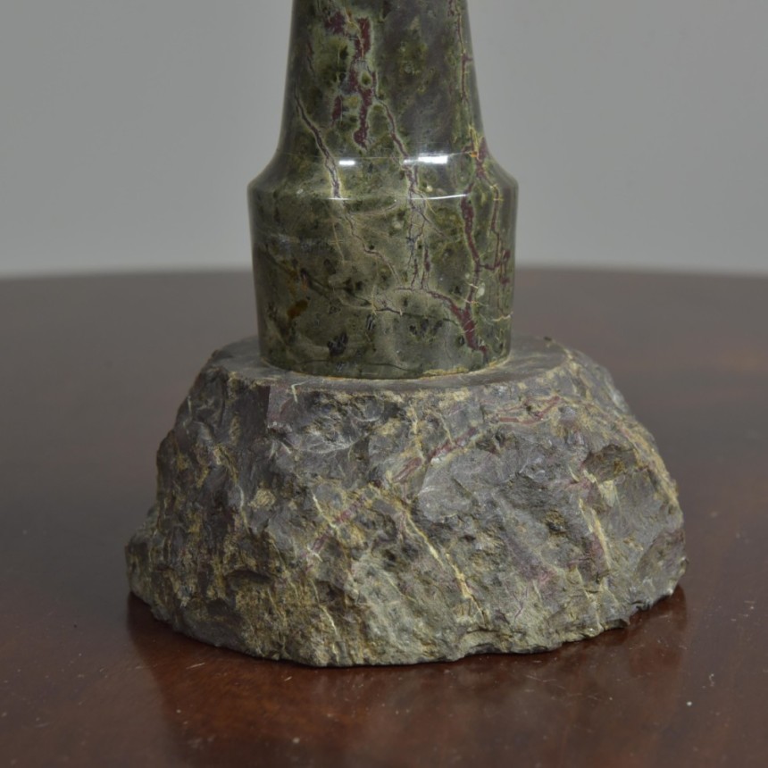 Antique & Reclaimed Cornish Serpentine Lighthouse Lamp- SalvoWEB UK