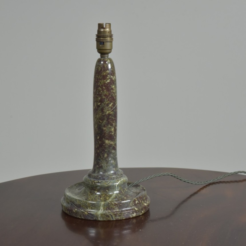 Antique & Reclaimed Cigar Column Cornish Serpentine Lamp- SalvoWEB UK