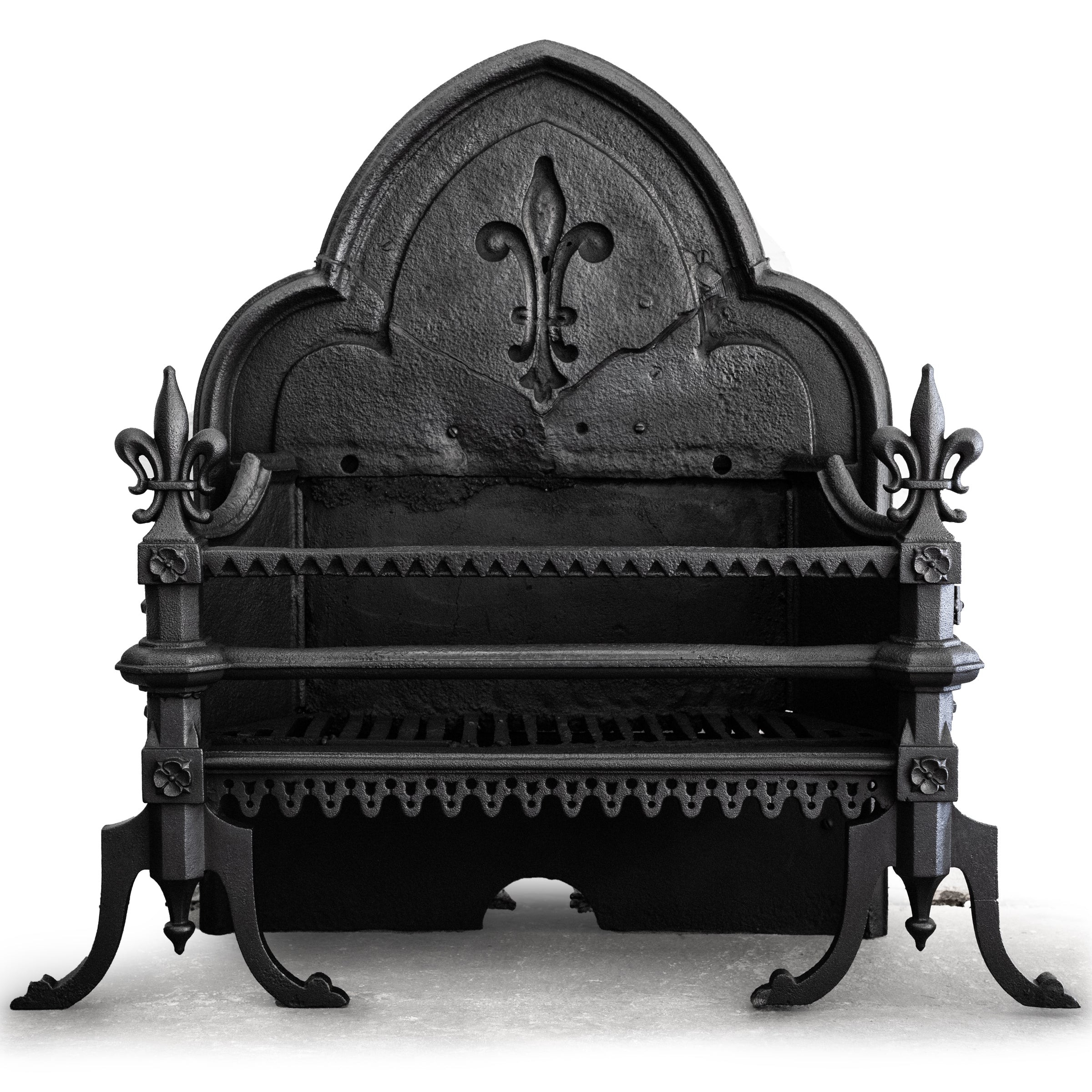 Antique & Reclaimed Antique Gothic Revival Cast Iron Fire Basket ...