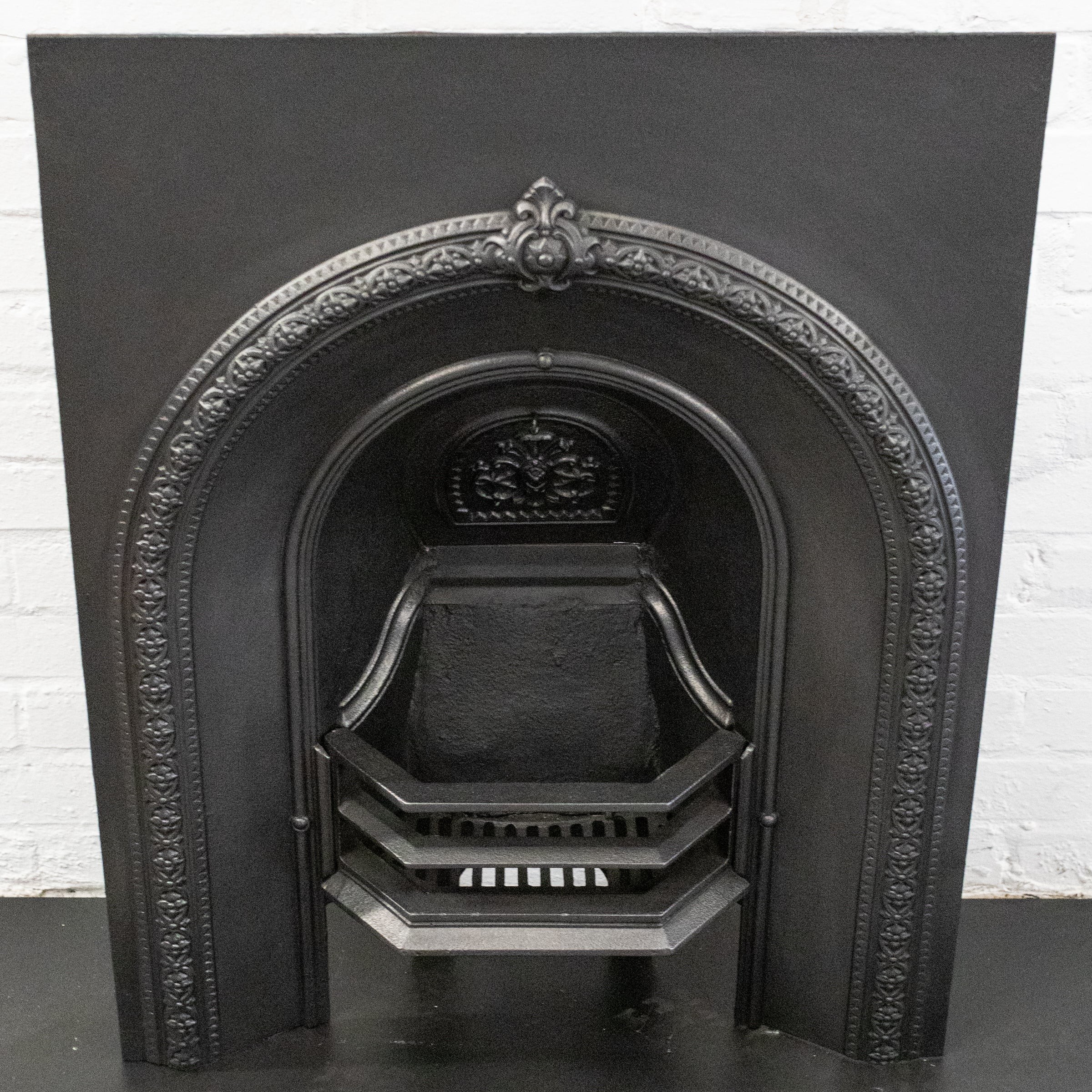 Antique & Reclaimed Antique Cast Iron Arched Fireplace Insert- SalvoWEB UK
