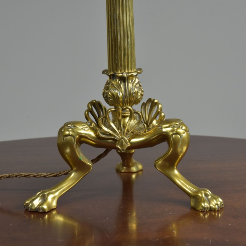 Antique & Reclaimed Classical Reeded Column Lamp- SalvoWEB UK