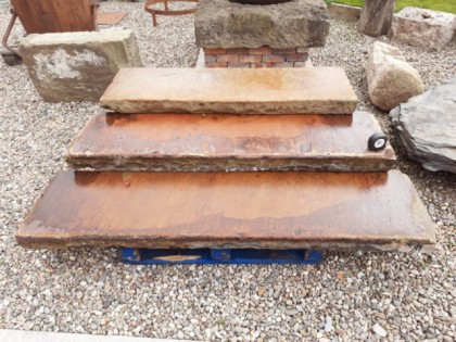 Antique & Reclaimed Set of 3 Reclaimed York Stone Steps Threshold Up to ...