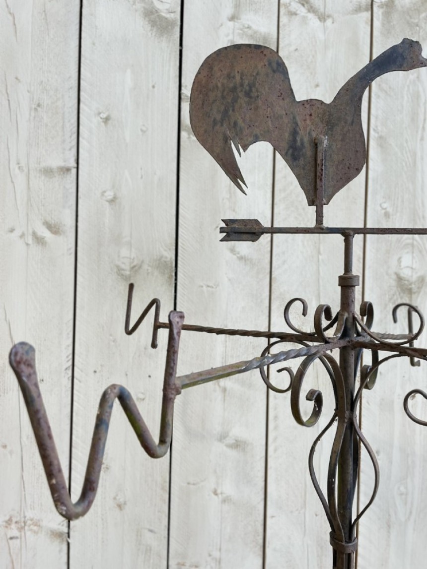Antique & Reclaimed Weather vane with wrought iron compass signs and ...