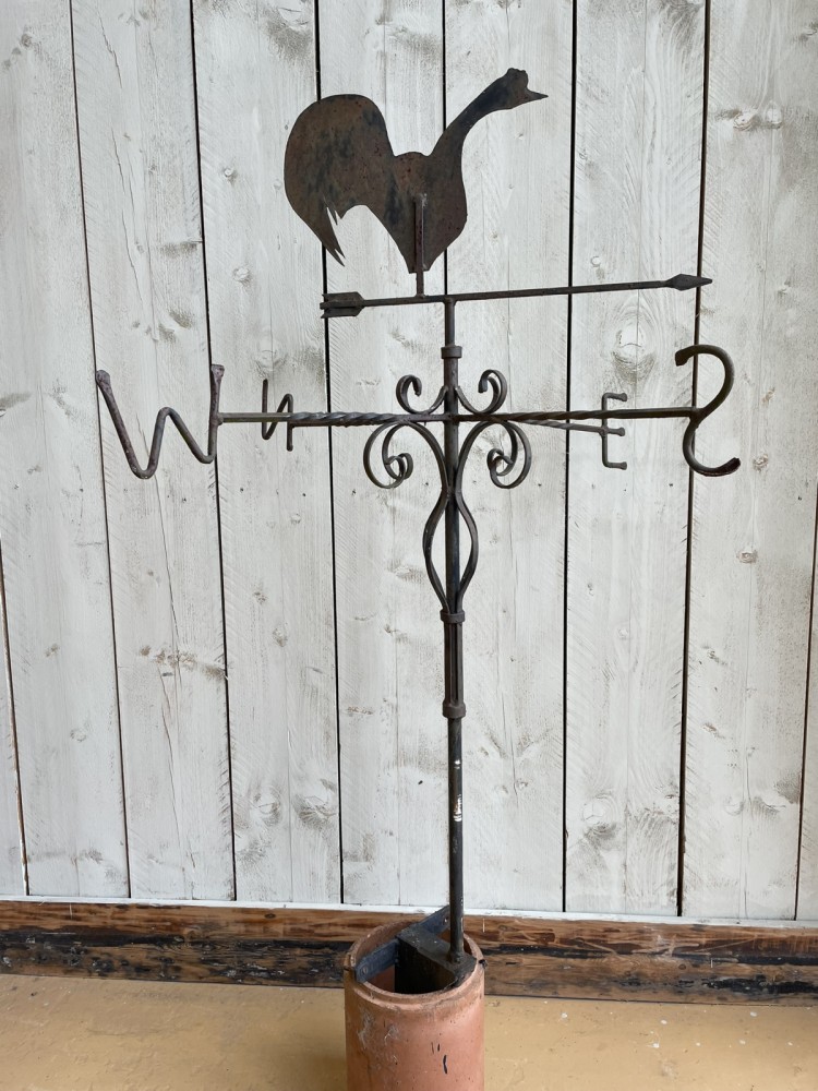 Antique & Reclaimed Weather vane with wrought iron compass signs and ...