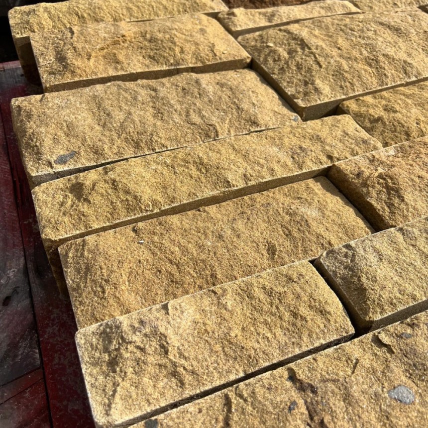 New & Repro Pitched Face Natural Building Stone - 140mm Bed - Ready to ...