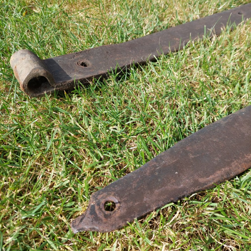 Antique & Reclaimed Extremely Large Antique Wrought Iron Hinges ...