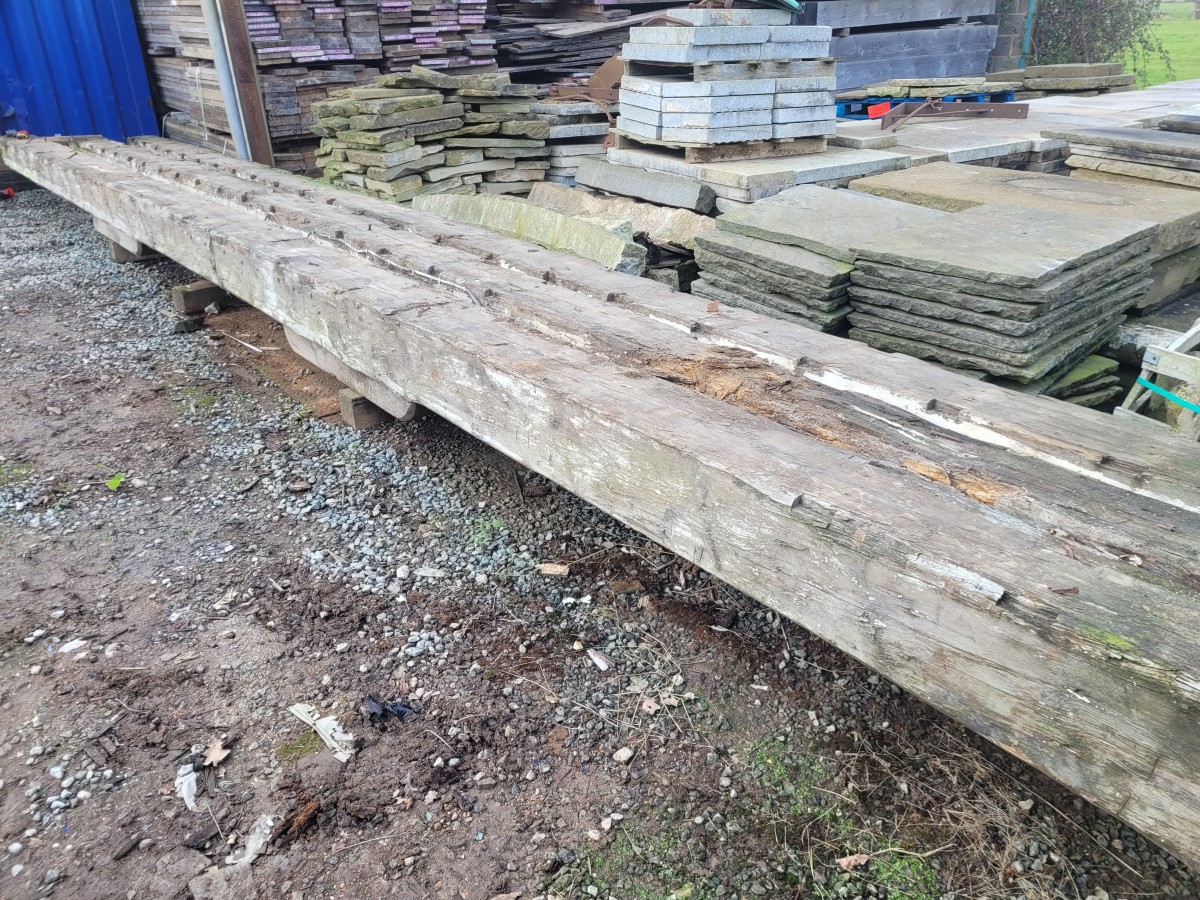 Antique & Reclaimed 3 no 30 Foot Pine Beams £500 each,- SalvoWEB UK