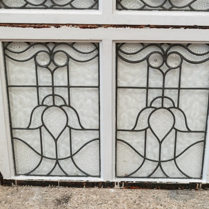Antique & Reclaimed Reclaimed Stained Glass Arched Windows ...