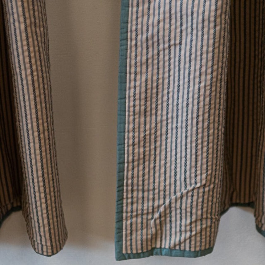Antique & Reclaimed Reclaimed Large Heavy Pinstripe Curtains with ...