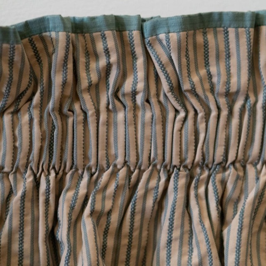 Antique & Reclaimed Reclaimed Large Heavy Pinstripe Curtains with ...