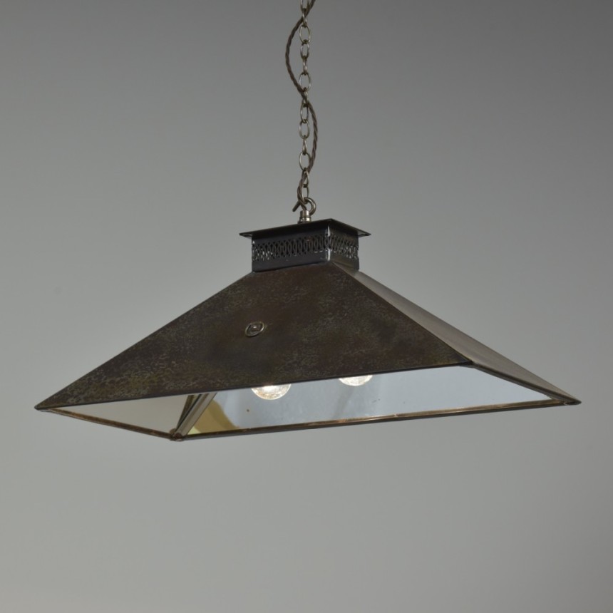 Antique & Reclaimed Pyramidal Mirrored Light -Large- SalvoWEB UK