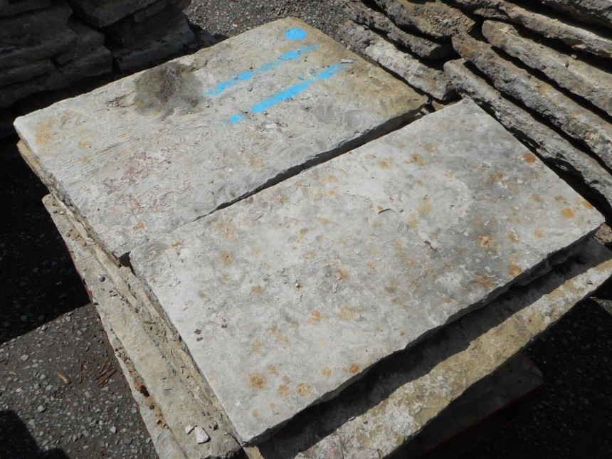 Antique & Reclaimed Reclaimed mill stone paving flags 55mm to 100mm ...