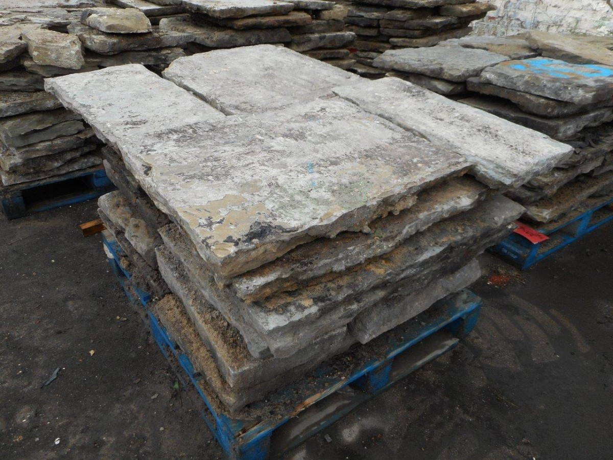 Antique & Reclaimed Reclaimed mill stone paving flags 55mm to 100mm ...