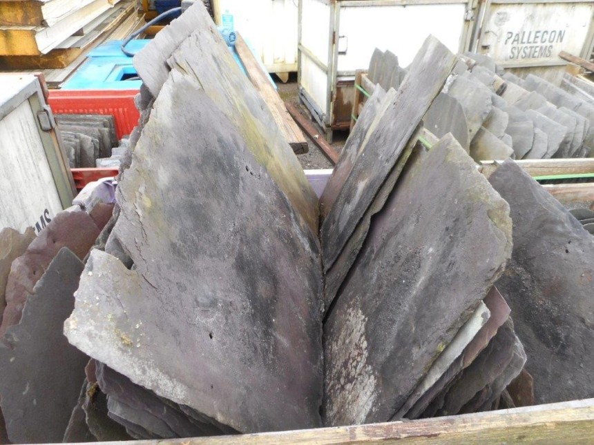Antique & Reclaimed Reclaimed blue / purple roofing slates - 3.2 ton ...