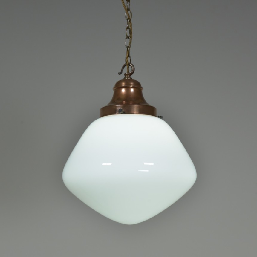 Antique & Reclaimed Pointed Opaline Light- SalvoWEB UK