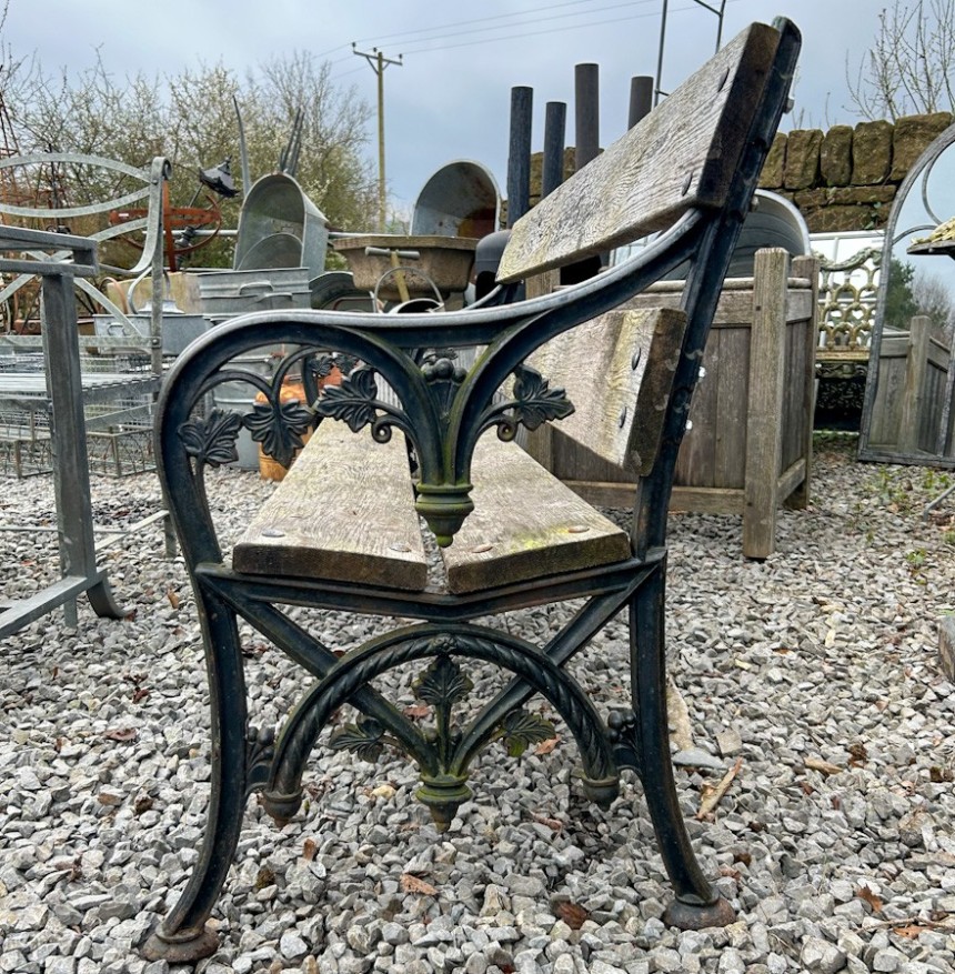 Antique & Reclaimed Victorian Carron Company cast iron bench- SalvoWEB UK