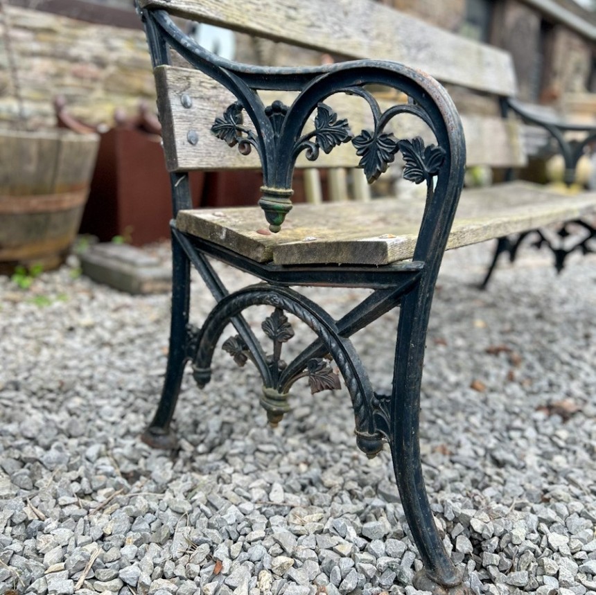 Antique & Reclaimed Victorian Carron Company cast iron bench- SalvoWEB UK