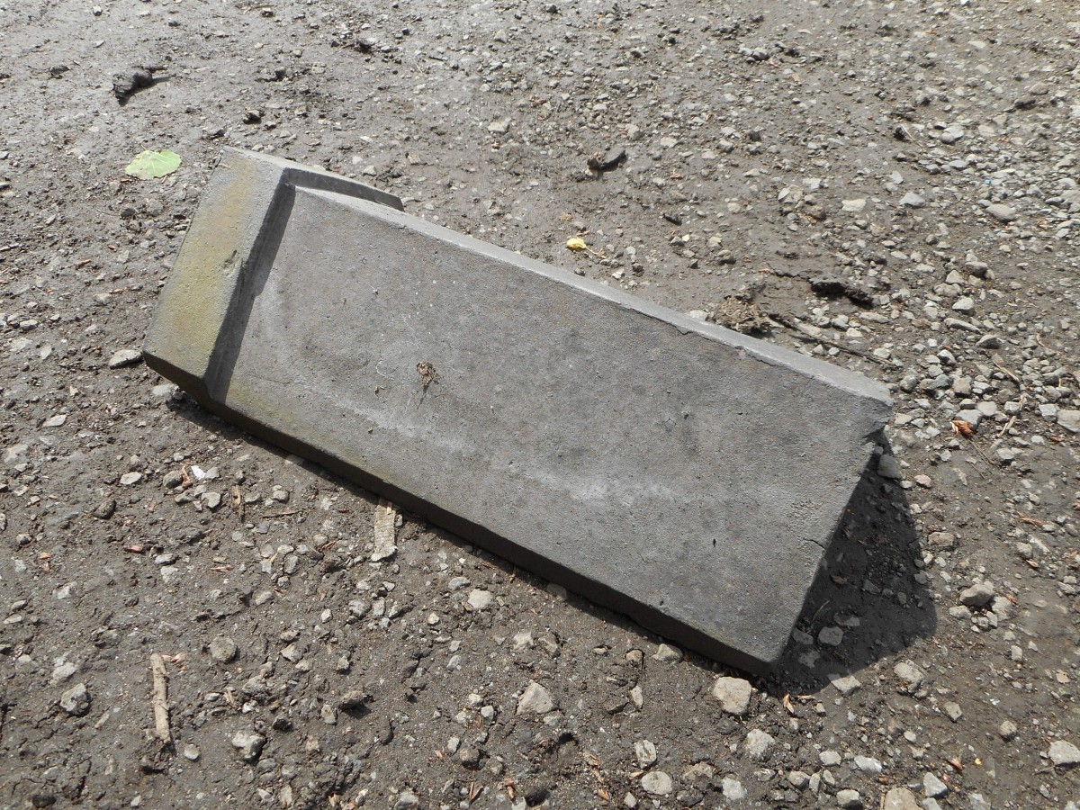 Antique & Reclaimed Used Grey Capped Angle Roof Ridge Tile- SalvoWEB UK