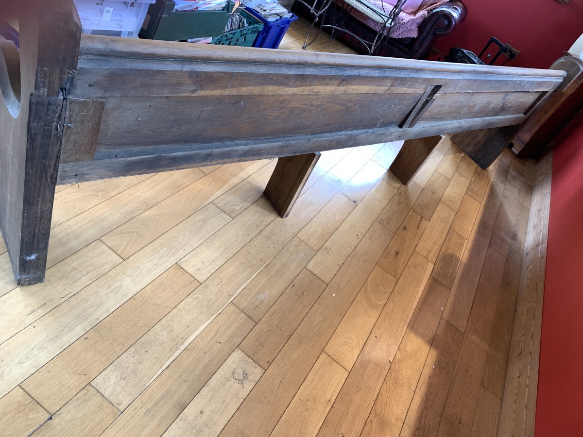 Antique & Reclaimed Church Pew Solid Pine salvaged original vintage ...