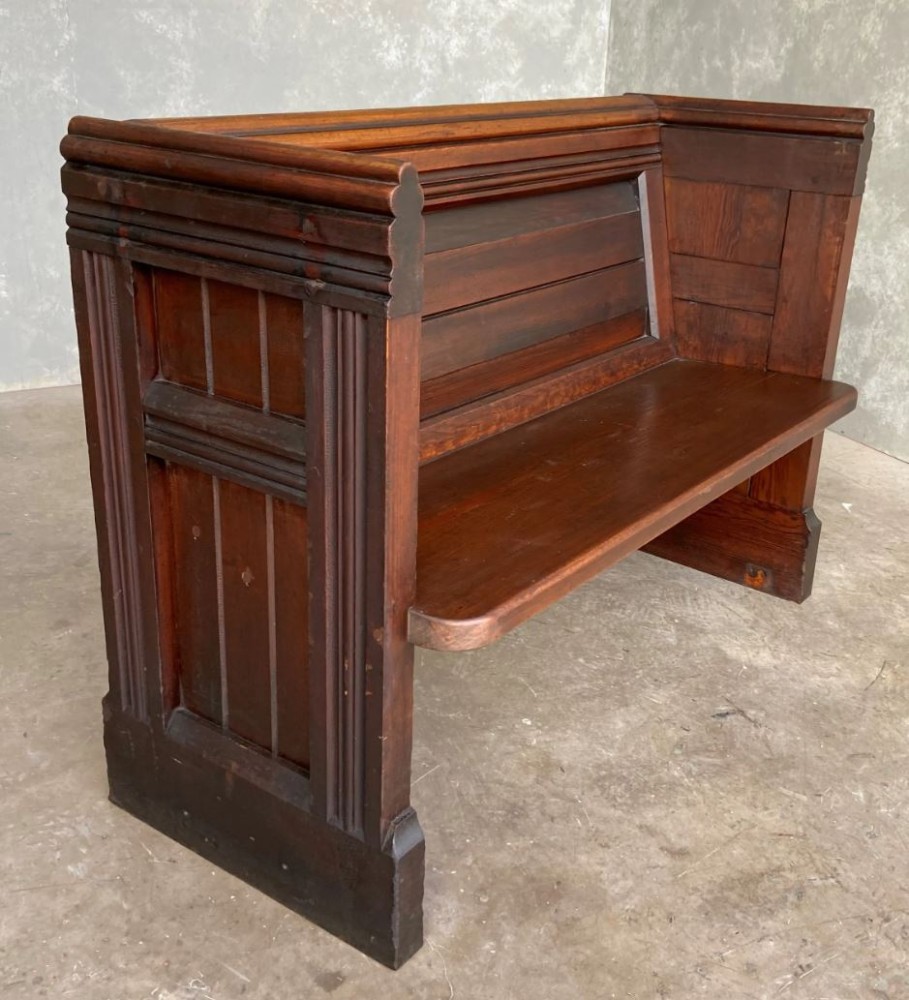 Antique & Reclaimed Antique Church Pew Made Of Pitch Pine - SalvoWEB UK