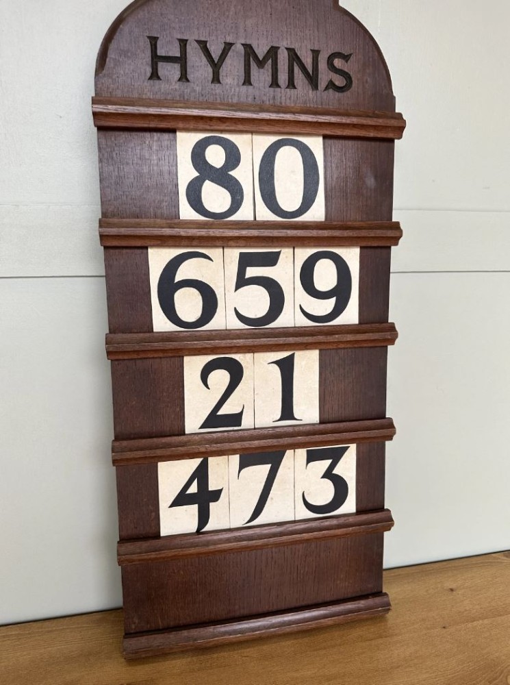 Antique Victorian Hymn Board With Numbers | Reclaimed Materials