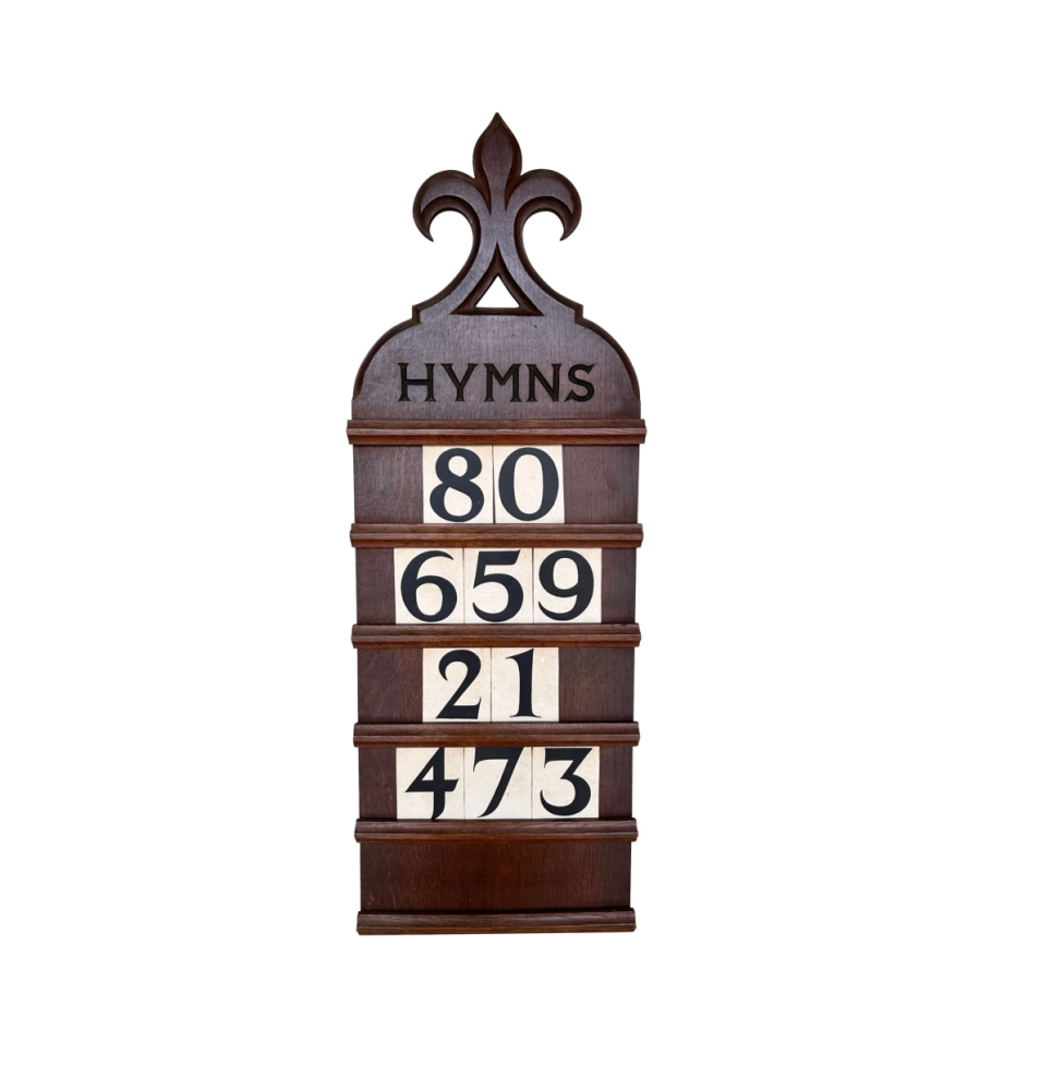 Antique & Reclaimed Antique Victorian Hymn Board With Numbers- SalvoWEB UK