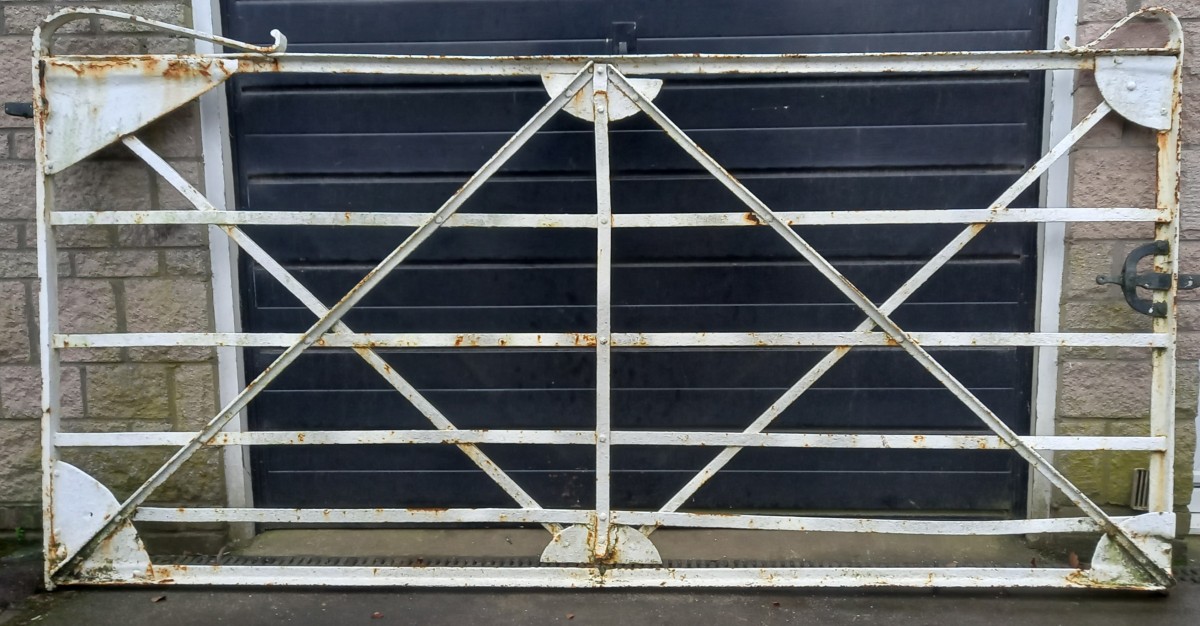 Antique & Reclaimed Antique riveted wrought iron field gate- SalvoWEB UK