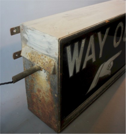 Antique & Reclaimed Early 20th century illuminated Way Out sign by ...