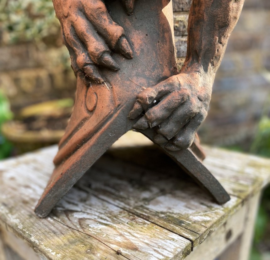 New & Repro New: Notre Dame large gargoyle roof finial 90 degree angled ...
