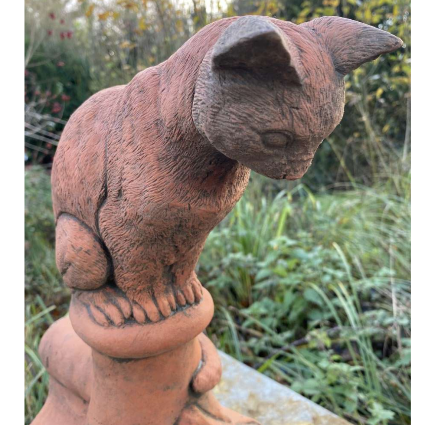New & Repro New: Curious Cat roof finial half round decorative ridge ...