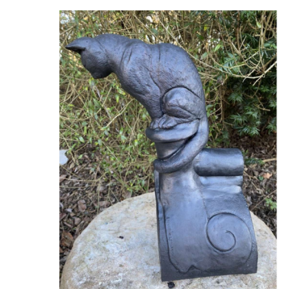 New & Repro New: Curious Cat roof finial half round decorative ridge ...