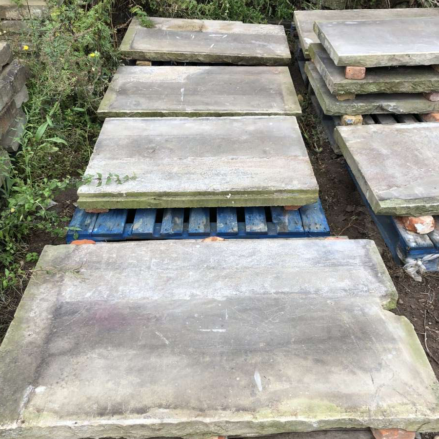 Antique & Reclaimed Reclaimed Large York Stone Slabs x20- SalvoWEB UK
