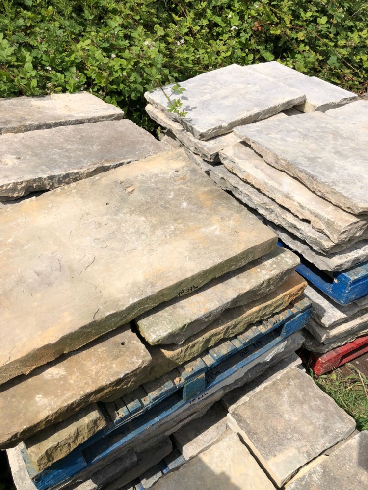 Antique & Reclaimed Reclaimed York Stone Flags 80m2- SalvoWEB UK