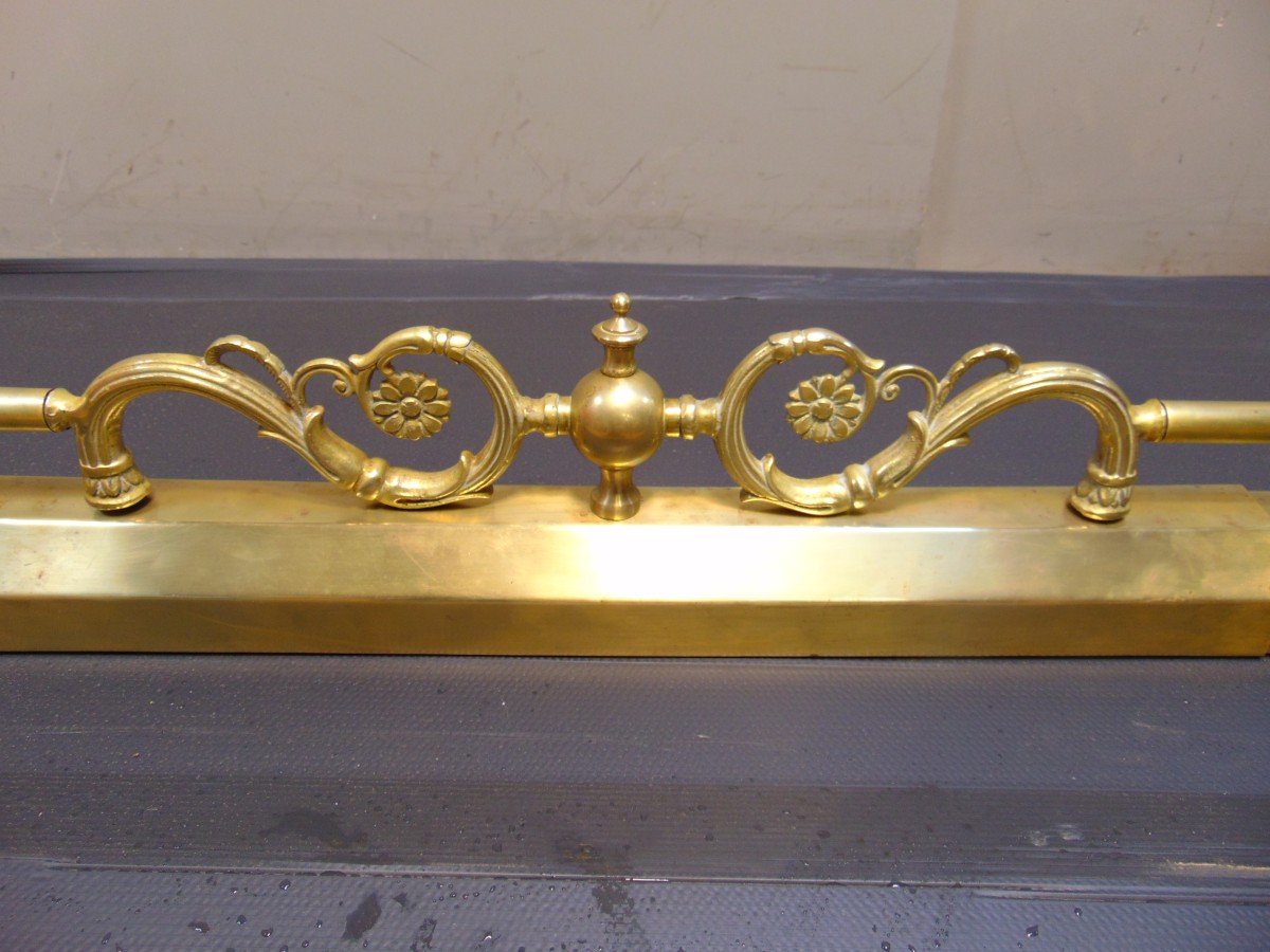 Antique & Reclaimed Fireplace Fenders Brass Extending Fire Fender ...
