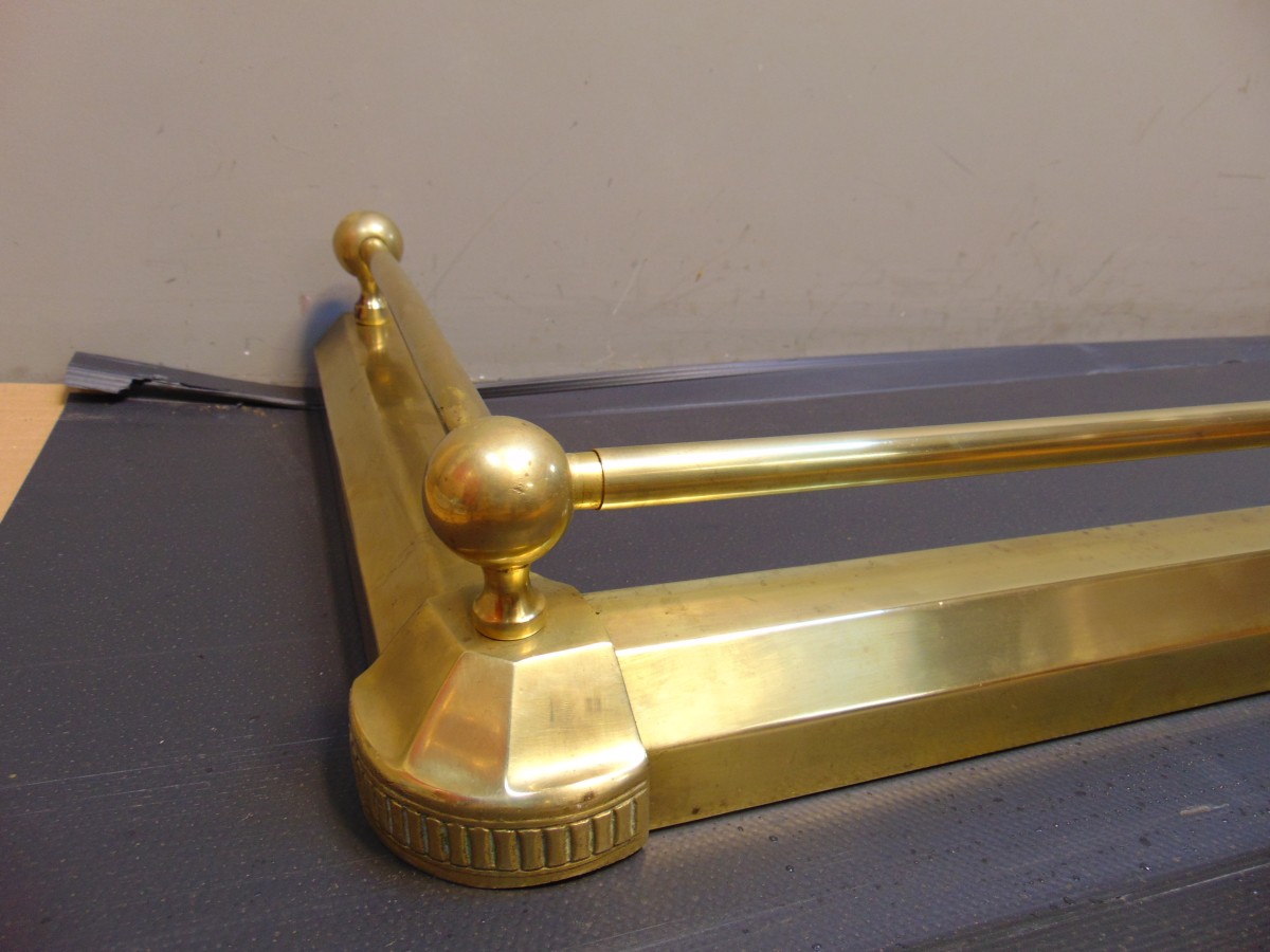 Antique & Reclaimed Fireplace Fenders Brass Extending Fire Fender ...