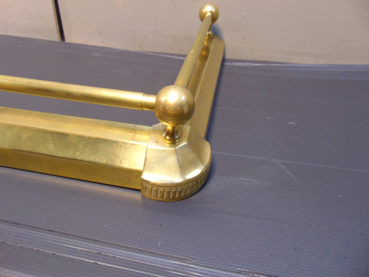 Antique & Reclaimed Fireplace Fenders Brass Extending Fire Fender ...