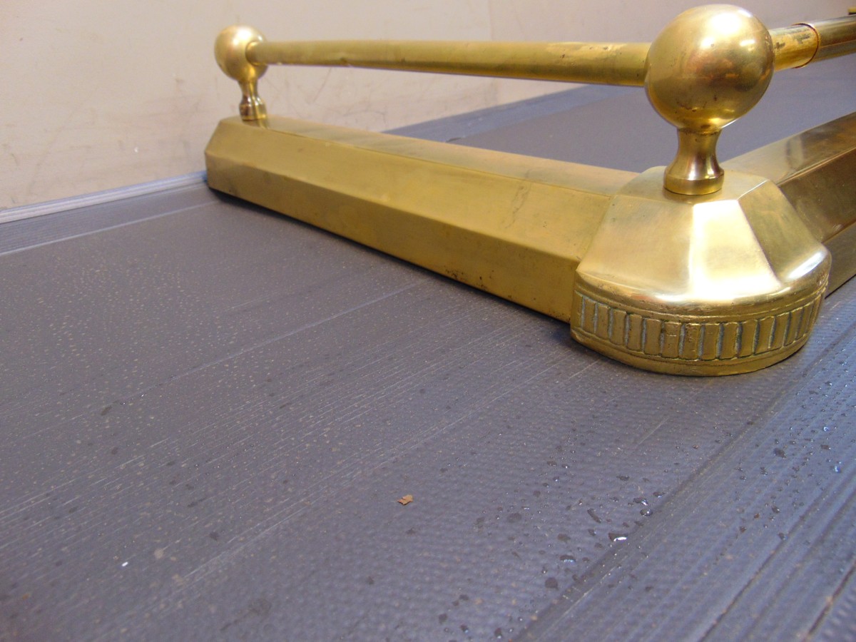 Antique & Reclaimed Fireplace Fenders Brass Extending Fire Fender ...