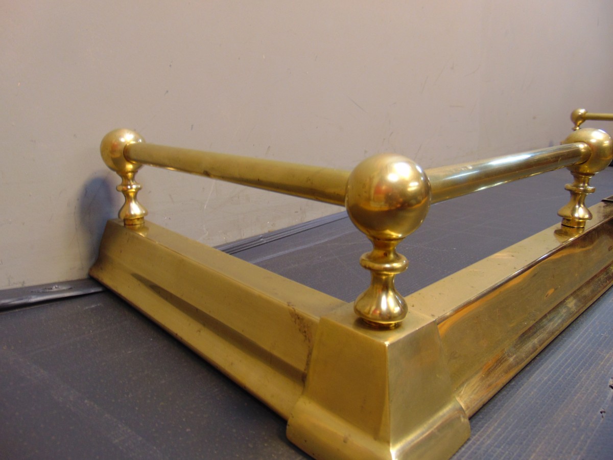 Antique & Reclaimed Fireplace Fenders Brass Extending Fire Fender ...