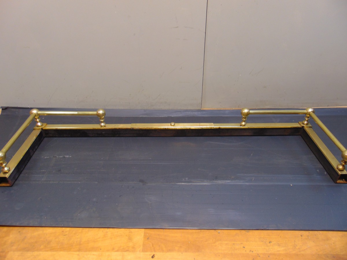Antique & Reclaimed Fireplace Fenders Brass Extending Fire Fender ...