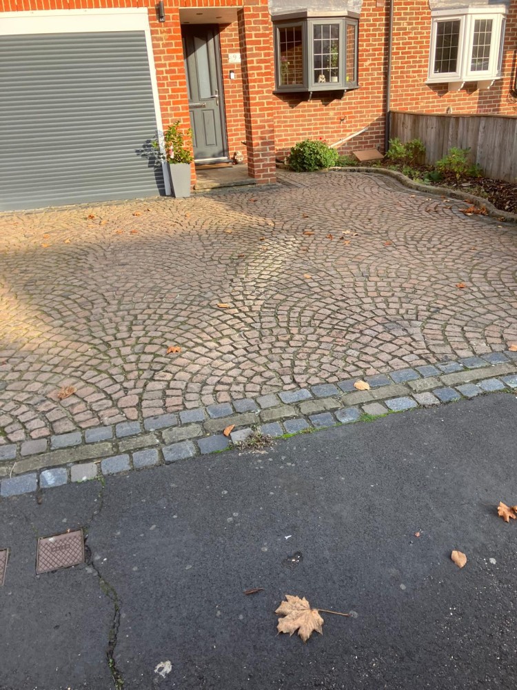 Antique & Reclaimed Pink fan set cobbles- SalvoWEB UK